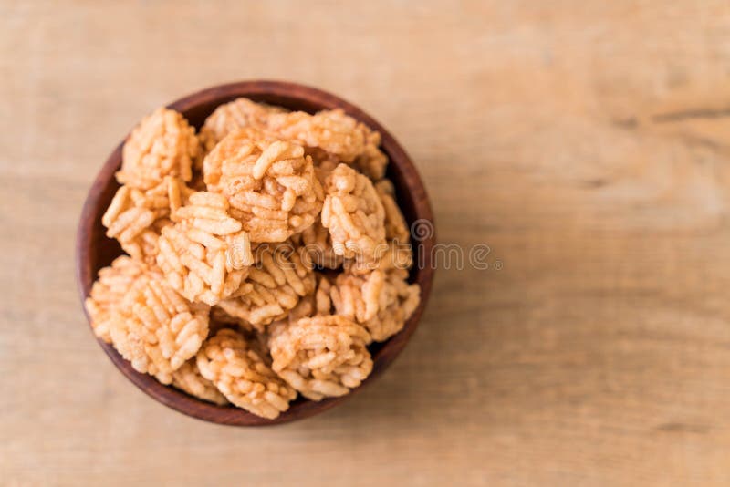 Salted crispy rice stock image. Image of grain, crunchy - 146379389