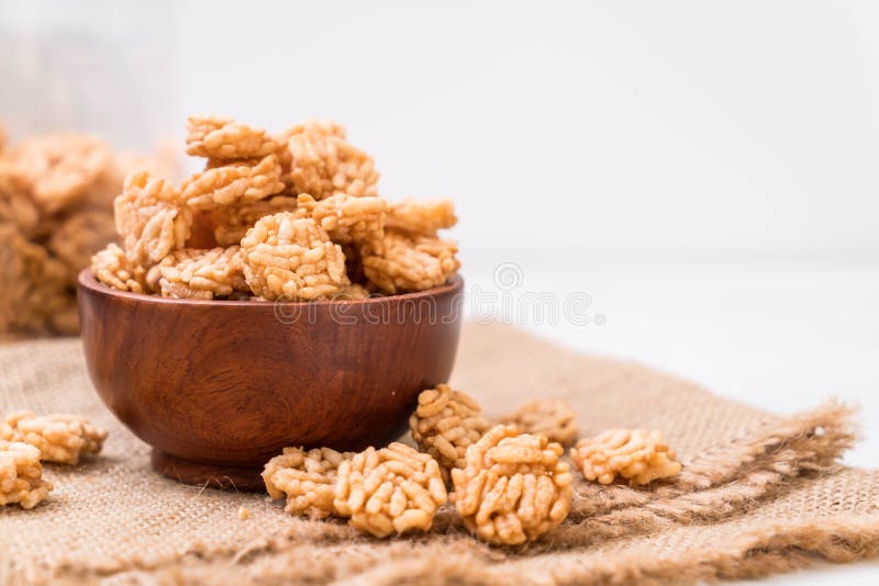 Salted crispy rice stock image. Image of puffed, crunchy - 132811333