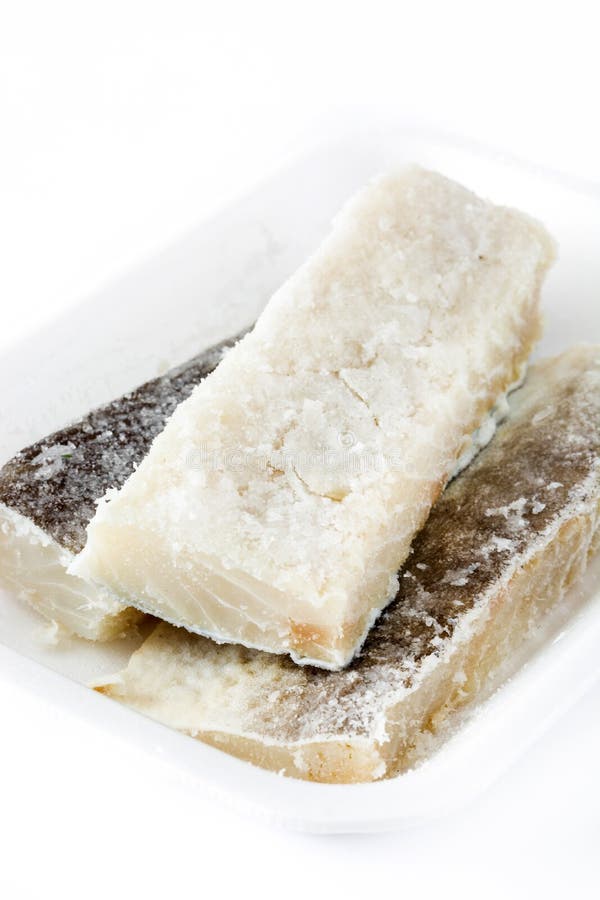 Salted Dried Cod on Black Stone. Typical Easter Food Stock Image ...