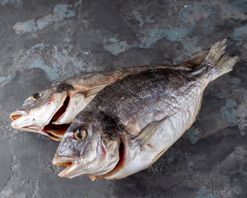 Salted Dried Dorada Fish. Fish Appetizer for Beer Stock Photo - Image ...
