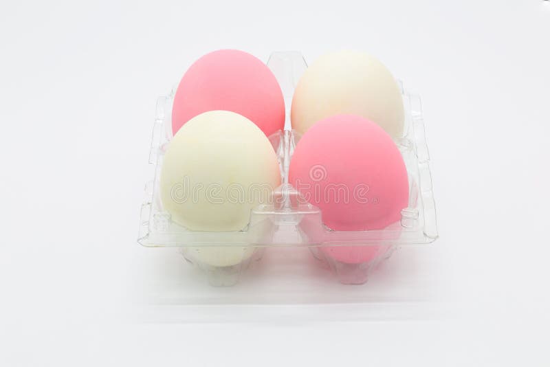 Salted Eggs with White and Pink Colour Stock Image - Image of eggs ...