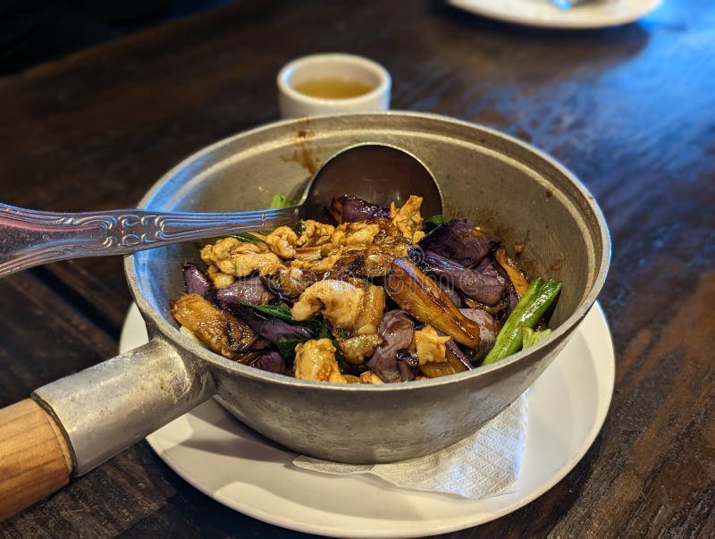 Salted Fish Chicken Eggplant Stock Photo - Image of dish, plant: 264009390