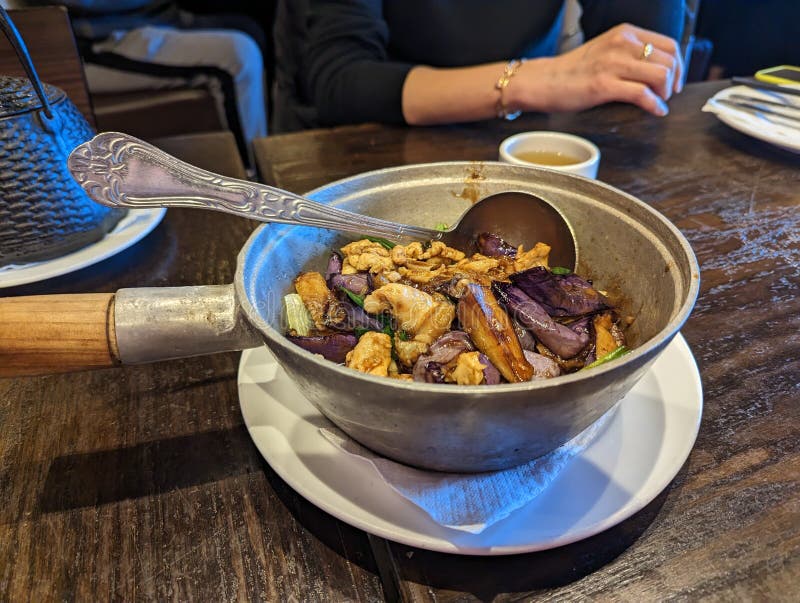 Salted Fish Chicken Eggplant Stock Photo - Image of meal, cuisine ...