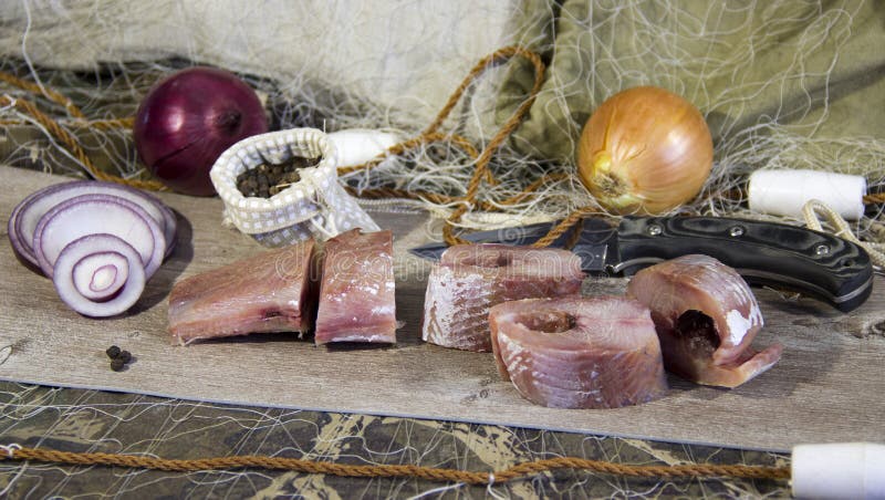 Salted Fish Cooked after Catch Stock Image - Image of food, preparing ...
