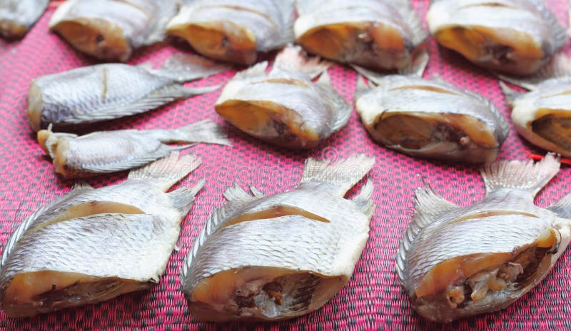 Salted Fish Dry or Dried Fish Stock Image - Image of mackerel, grocer ...