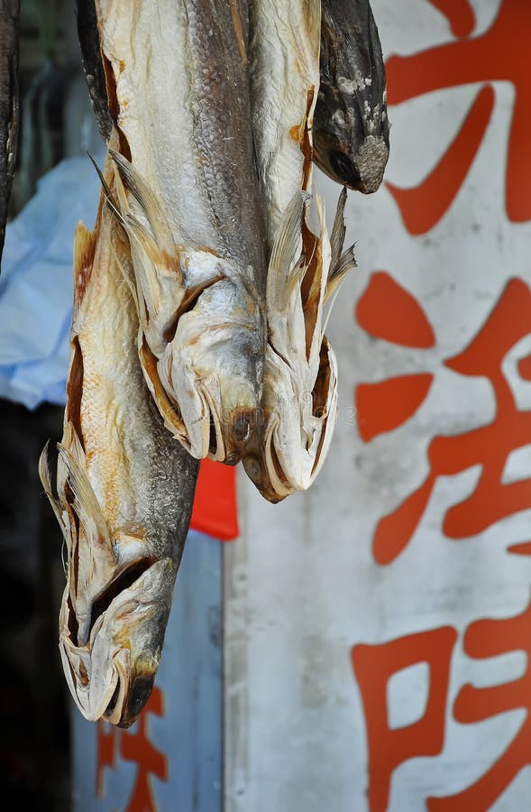 Salted Fish Hanging in Hong Kong Stock Image - Image of fresh, island ...