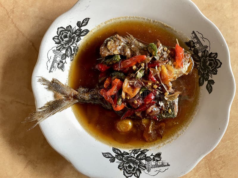 Salted fish stock photo. Image of indonesian, menu, fish - 387688784