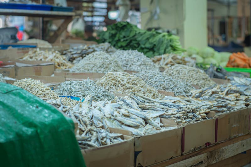 Salted Fish Sold by Traders in Traditional Markets Stock Photo - Image ...