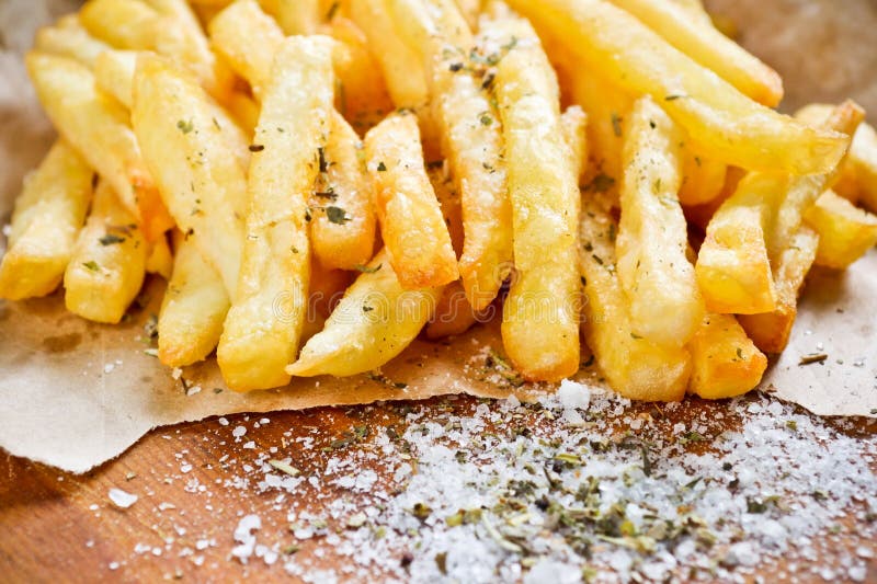 Salted french fries stock photo. Image of classical, fried - 35582000