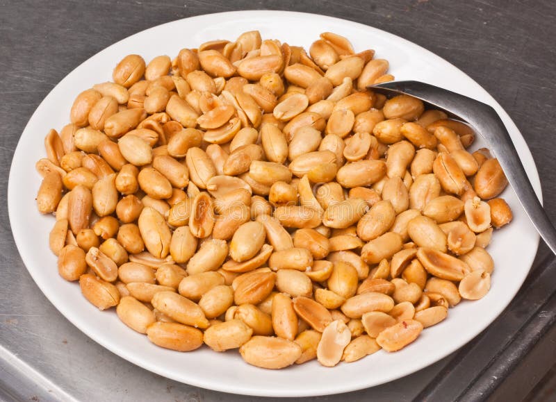 Closeup of Salted Fried Peanuts Stock Photo - Image of full, ingredient ...