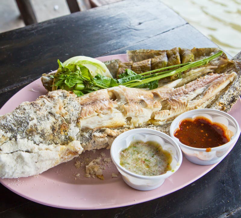 Salted Grill Snakehead Fish Stock Image - Image of fish, cooked: 29175319