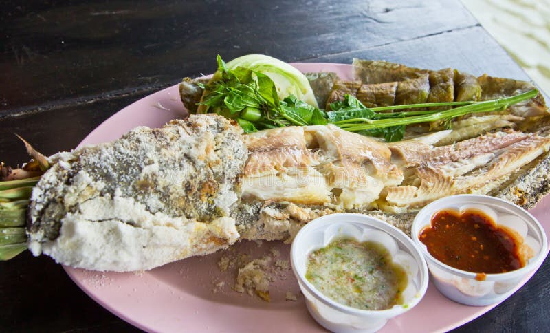 Salted Grill Snakehead Fish Stock Image - Image of freshwater, health ...