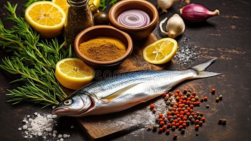 Salted herring fish stock image. Image of food, fillet - 288669079