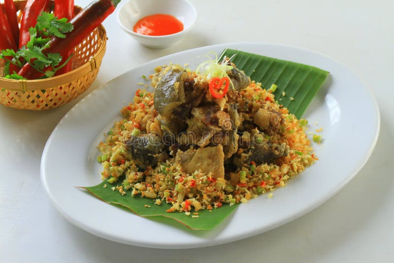 Salted Minced Turtle Softshells on the Dish Stock Photo - Image of asia ...