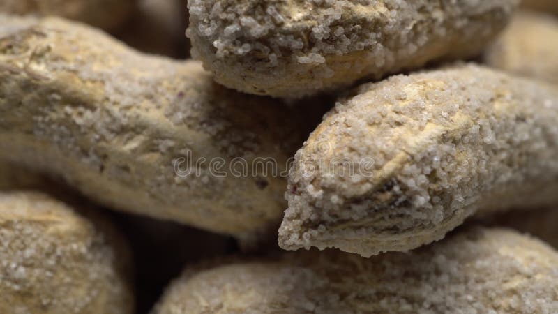Peanuts in Shell and Peeled on the Table Revolving. Stock Video - Video ...