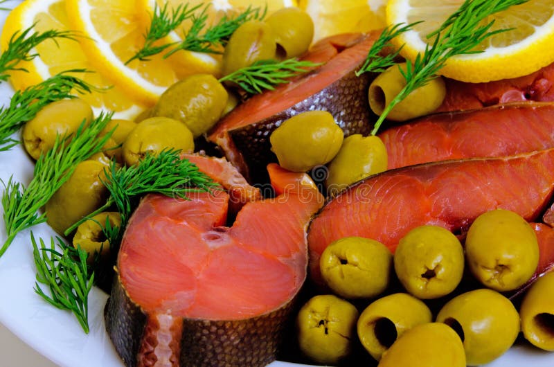 Salted pink salmon. stock image. Image of still, fish - 89813681