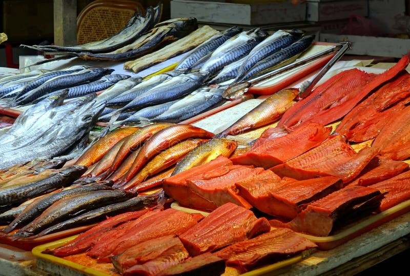 Salted and Preserved Fish stock photo. Image of stall - 97990808