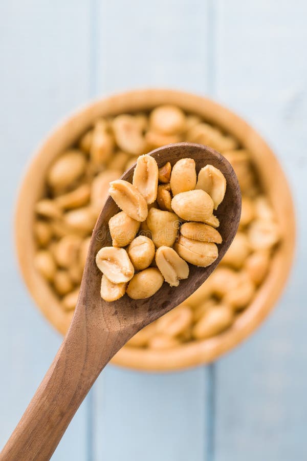 Salted roasted peanuts. stock image. Image of object - 123676529