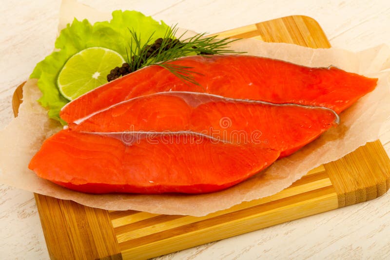 Salted salmon stock image. Image of healthy, table, meal - 112199309