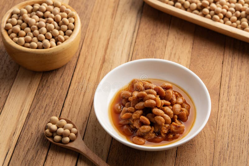 Salted Soya Beans,fermented Whole Soybeans Stock Image - Image of miso ...