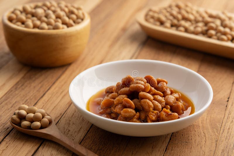 Salted Soya Beans,fermented Whole Soybeans Stock Photo - Image of ...