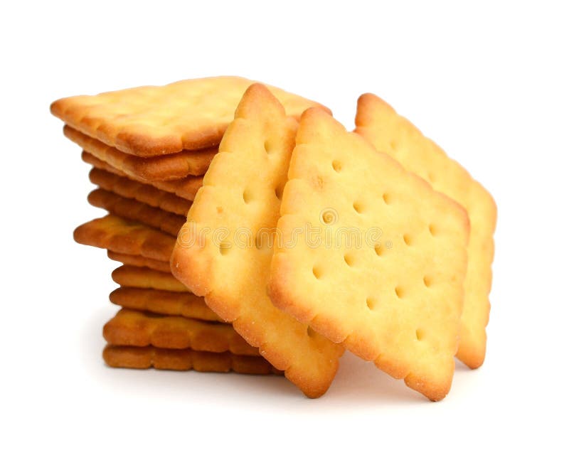 Saltine Cracker Isolated on White Stock Image - Image of easy ...