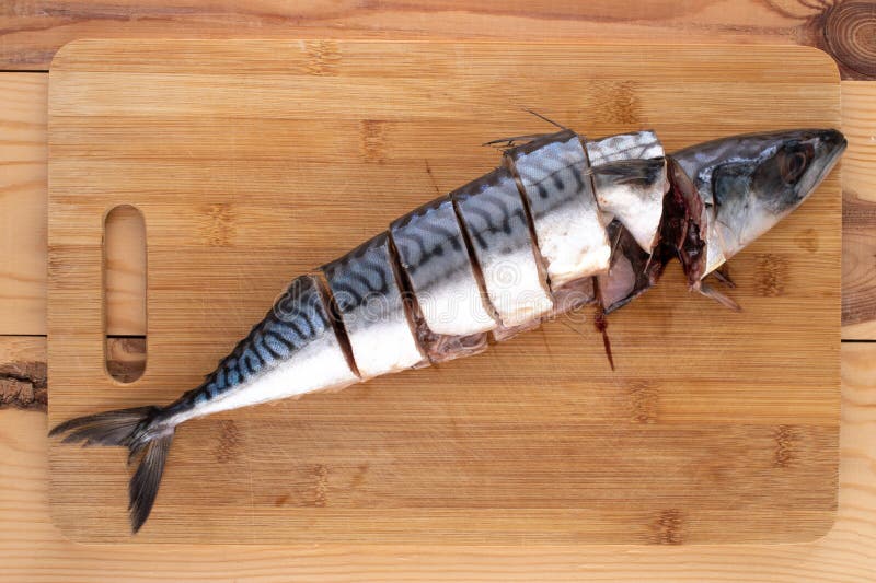 Salted Fish with Kitchen Utensils Isolated on White, Background and Top ...