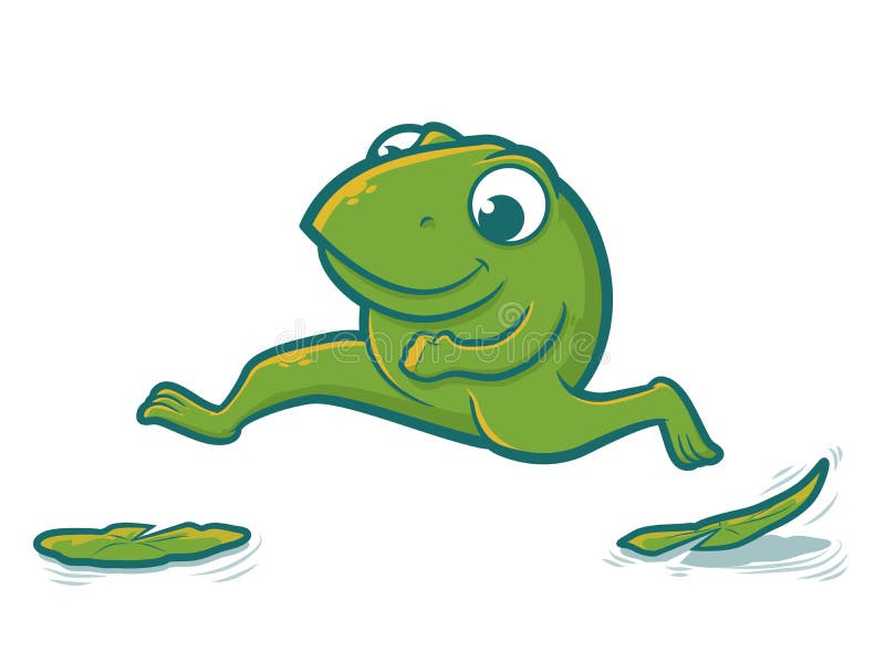 Salto de la rana ilustración del vector. Ilustración de cubo - 6675117