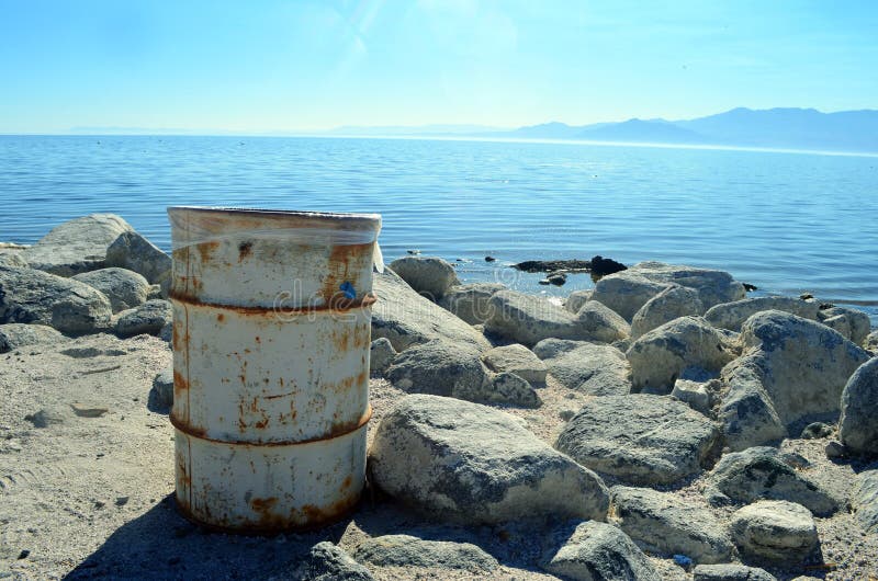 Salton Sea Barrel stock photo. Image of objects, chemical - 28831166