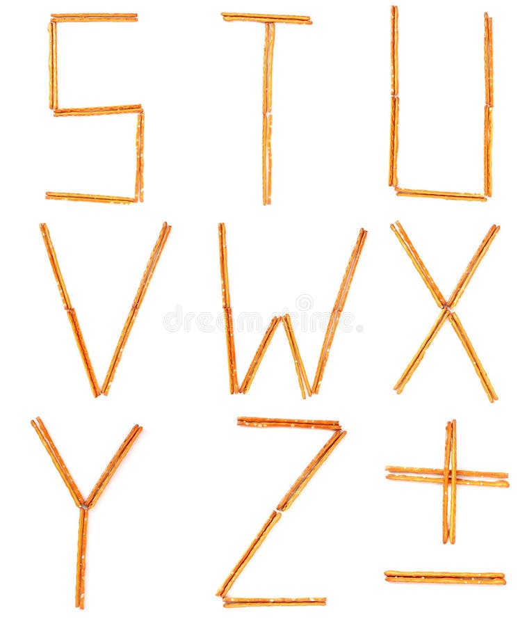 Saltstick Zeichen S bis Z stockfoto. Bild von nahrung - 9248668