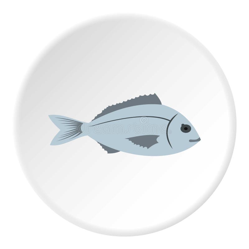 Saltwater Fish Icon, Flat Style Stock Vector - Illustration of design ...