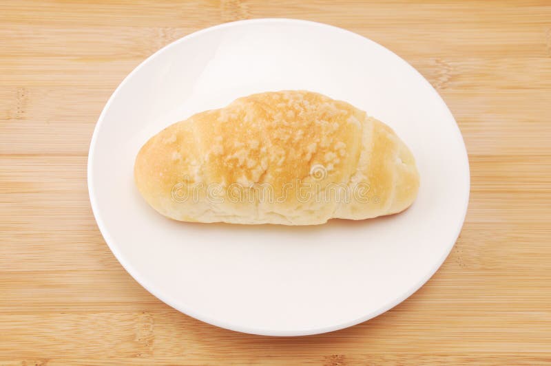 Salty Butter Roll Bread on Plate on Table Stock Image - Image of plate ...
