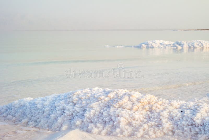 Salty Coast of the Dead Sea. Stock Image - Image of healty, lake: 107819875