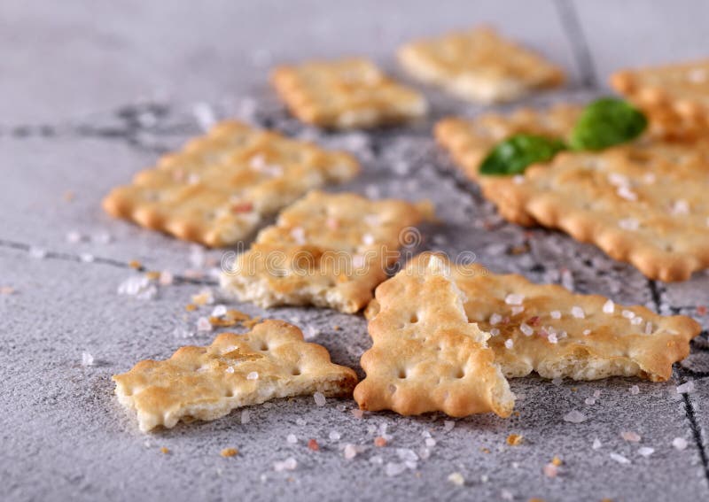 Salty Cookie Cracker for Snack Stock Image - Image of wheat, diet ...