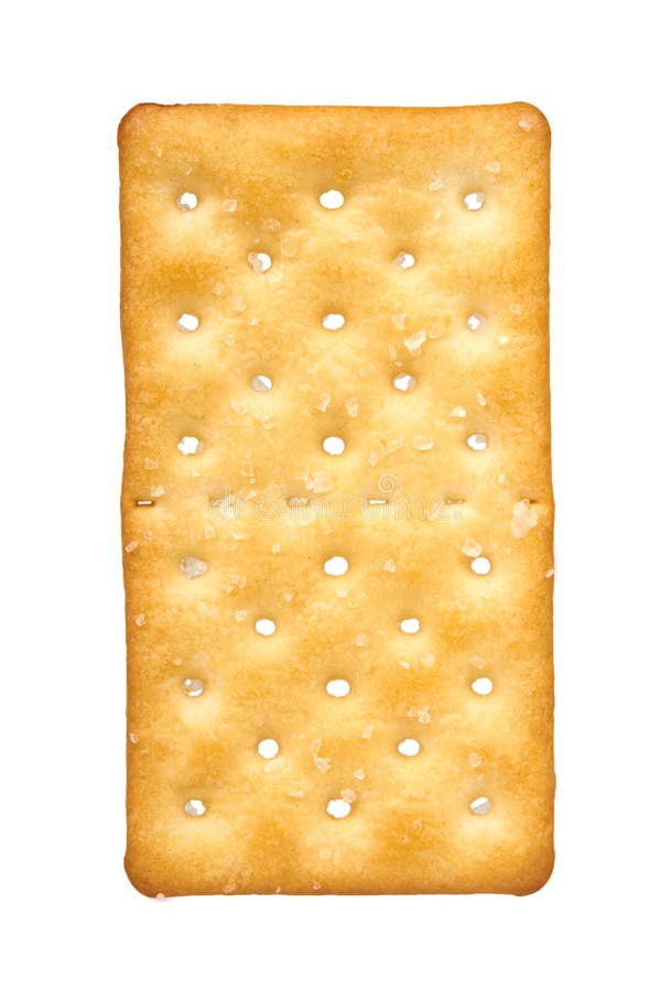 Salty Cracker, Crispy Appetizer, Rectangle Shape Cookie. Isolated Stock ...