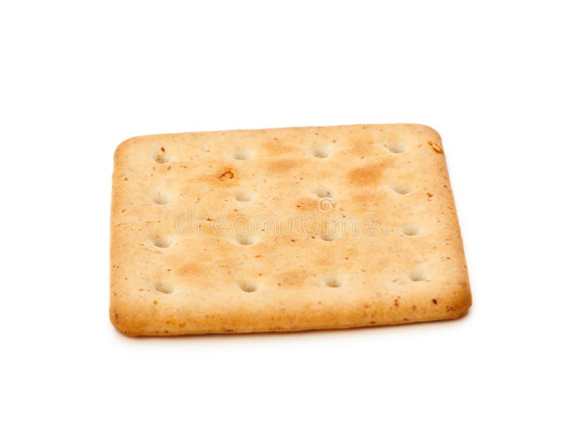 Salty Cracker, Crispy Appetizer, Rectangle Shape Cookie. Isolated Stock ...
