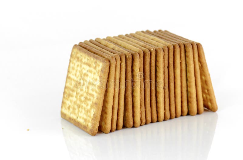 Stack of Salty Soda Crackers Stock Photo - Image of snack, crackers ...