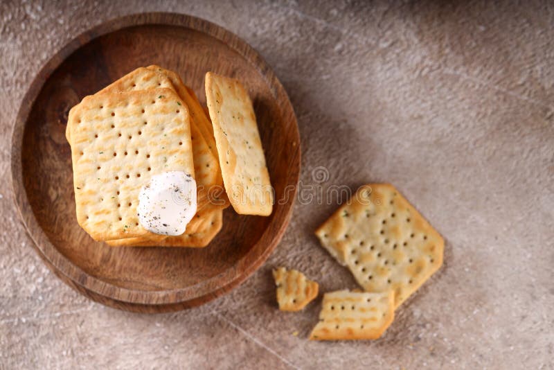 Salty crackers stock image. Image of biscuit, tasty - 208374605