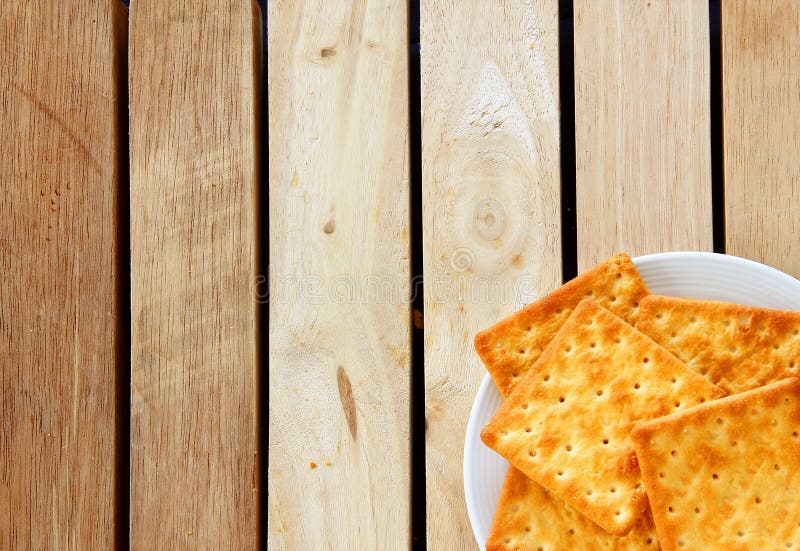 Many Yummy Square Cream Crackers Stock Photo - Image of food, dessert ...