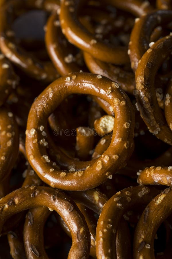 Salty Hard Round Pretzels stock photo. Image of fresh - 85851732