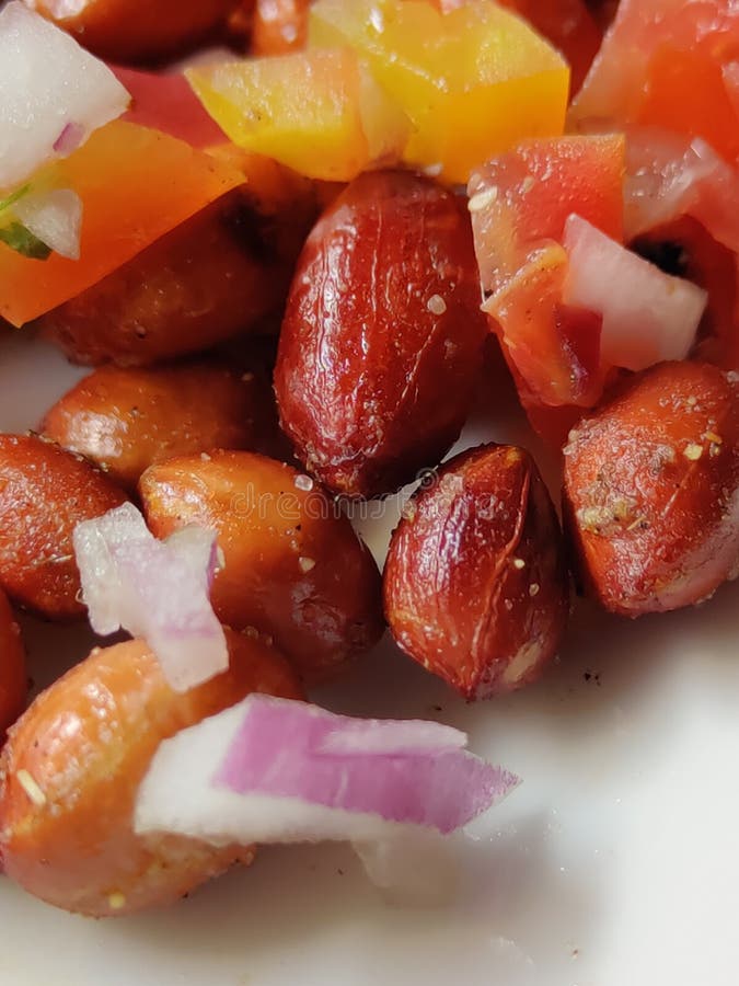 Salty and spicy peanuts stock image. Image of dish, peanut - 179962637
