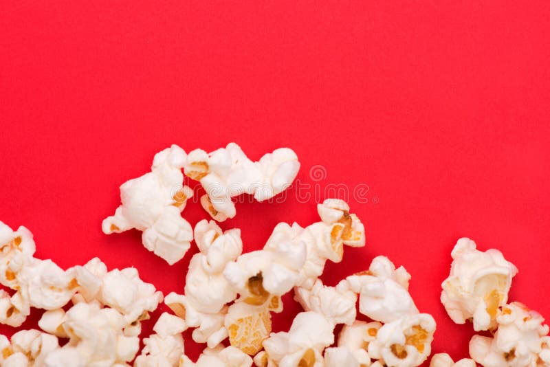 Heap of Delicious Popcorn Isolated on Background. Scattered Popcorn ...