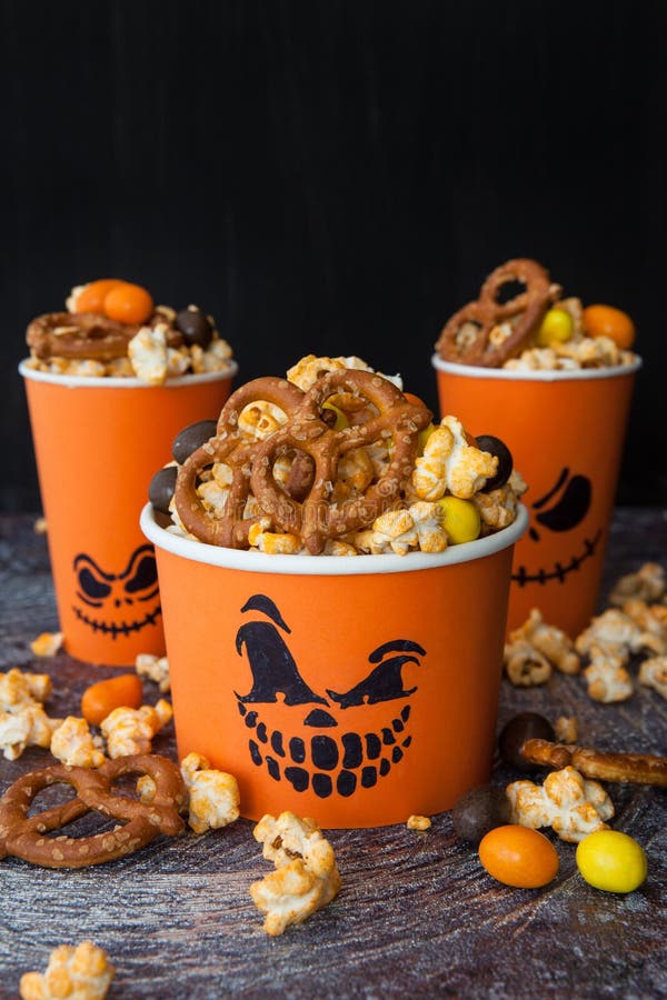 Halloween Popcorn Snack stock image. Image of dish, halloween - 26224993