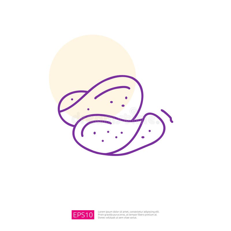 Salty Potato Chips Doodle Icon Stock Vector - Illustration of slice ...