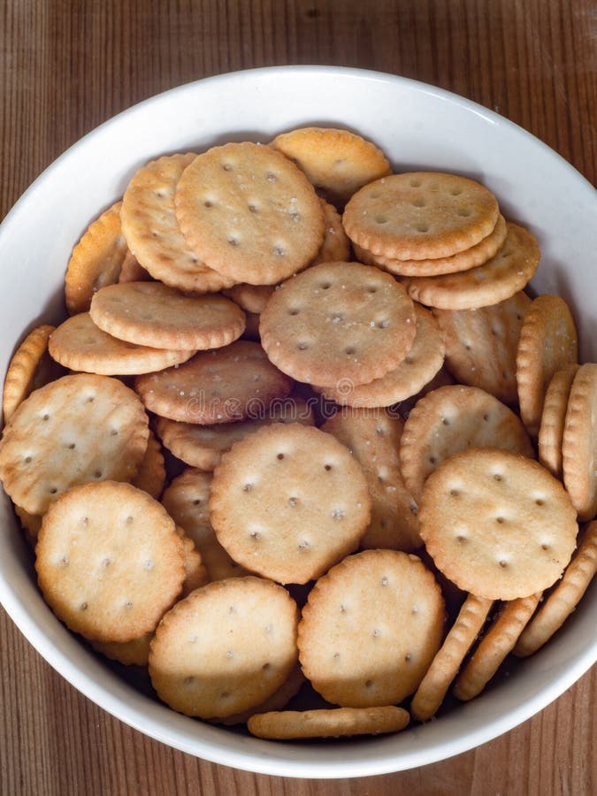 Salty round crackers stock photo. Image of party, grain - 86351194