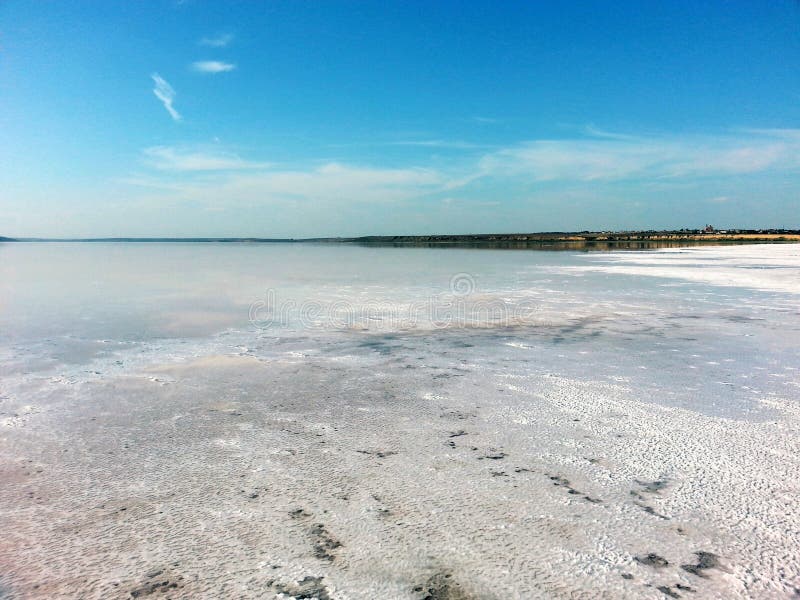 Salty shore stock photo. Image of mineral, dead, landscape - 43869942
