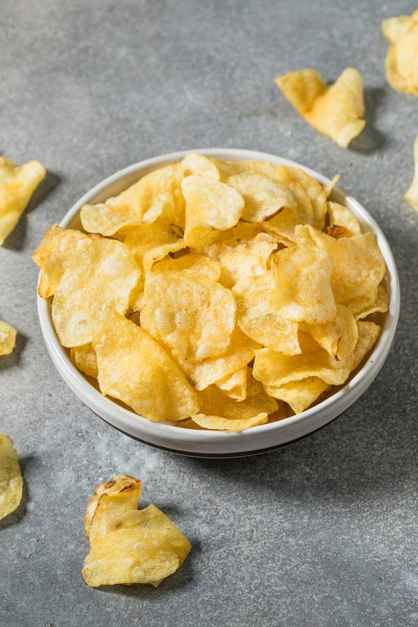 Salty Thin Potato Chip Crisps Stock Photo - Image of appetizer ...