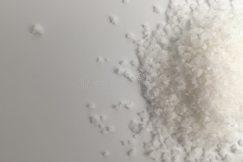Salty White Salt. Coarse Salt. Salt Grains Stock Photo - Image of food ...