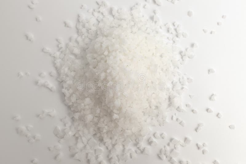Salty White Salt. Coarse Salt. Salt Grains Stock Photo - Image of ...