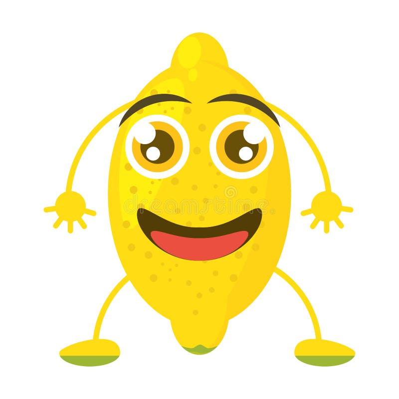 Sonrisa del limón ilustración del vector. Ilustración de historieta ...